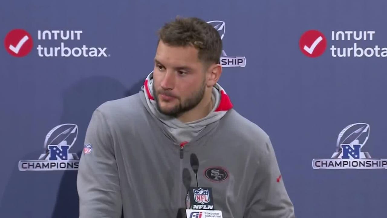 San Francisco 49ers defensive end Nick Bosa's Championship Wednesday ...