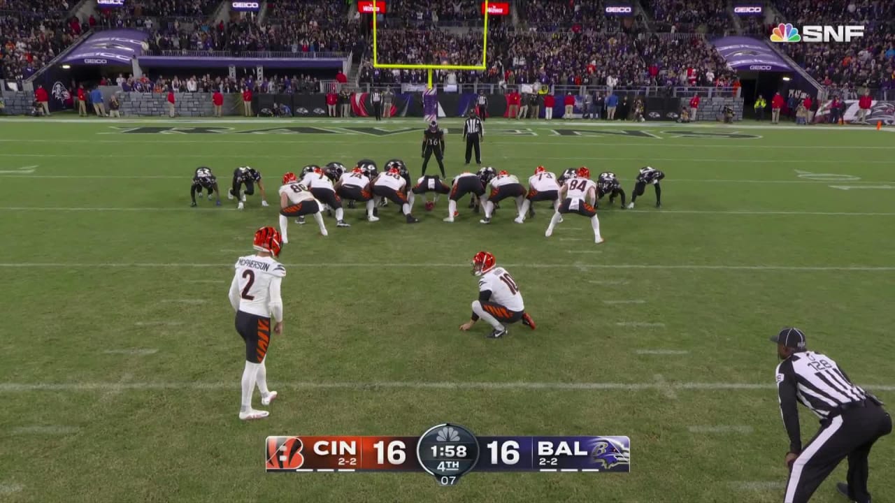 Cincinnati Bengals kicker Evan McPherson delivers the game's go-ahead ...