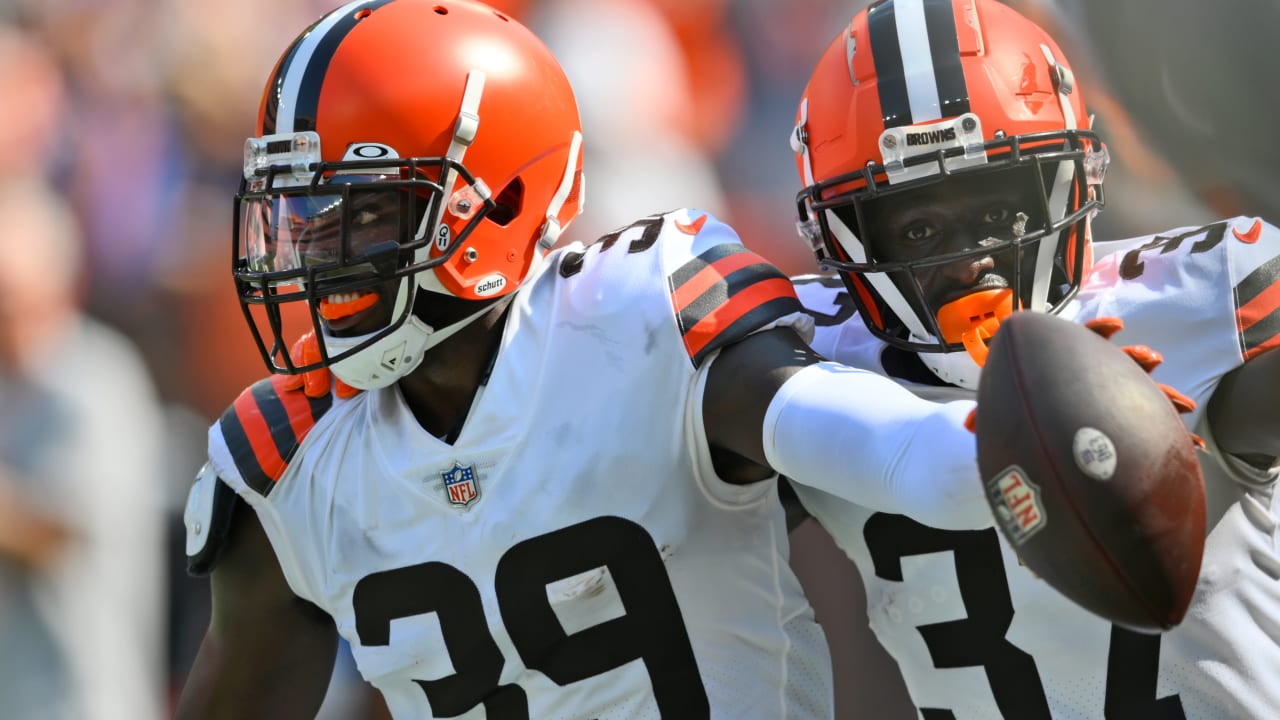 Cleveland Browns safety Richard LeCounte III picks off New York Giants ...