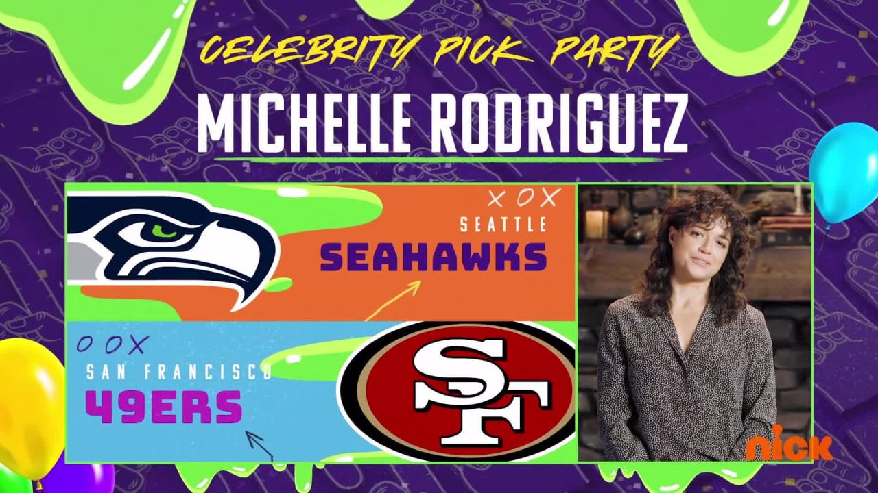 Celebrity pick party vs. actress Michelle Rodriguez | ‘NFL Slimetime’