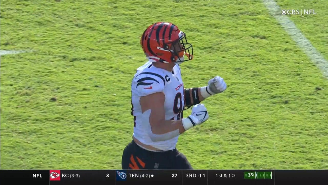 Defensive end Sam Hubbard nets Cincinnati Bengals' fifth sack of the day