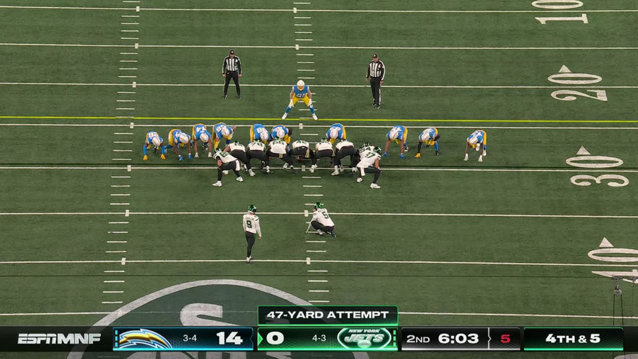 New York Jets kicker Greg Zuerlein's 47-yard FG gets Jets on board on 'MNF'