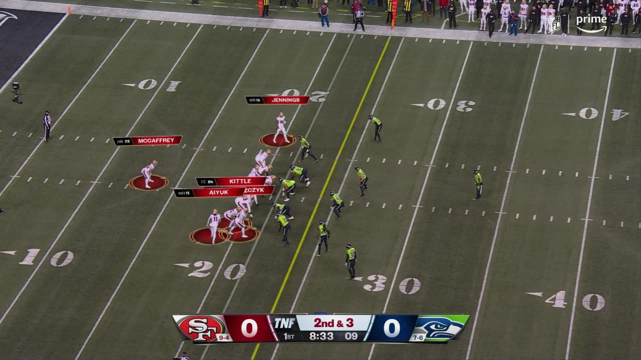 San Francisco 49ers running back Christian McCaffrey's 23-yard burst ...