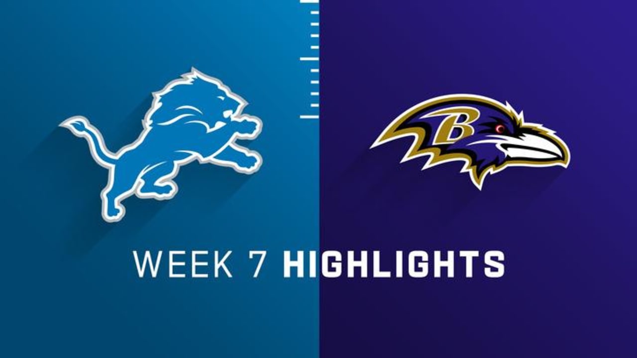 Detroit Lions vs. Baltimore Ravens highlights | Week 7