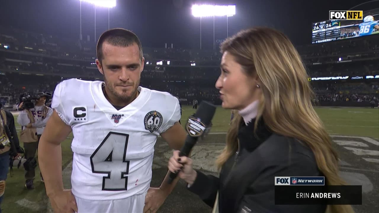 Derek Carr gets emotional after Raiders' come-from-behind victory