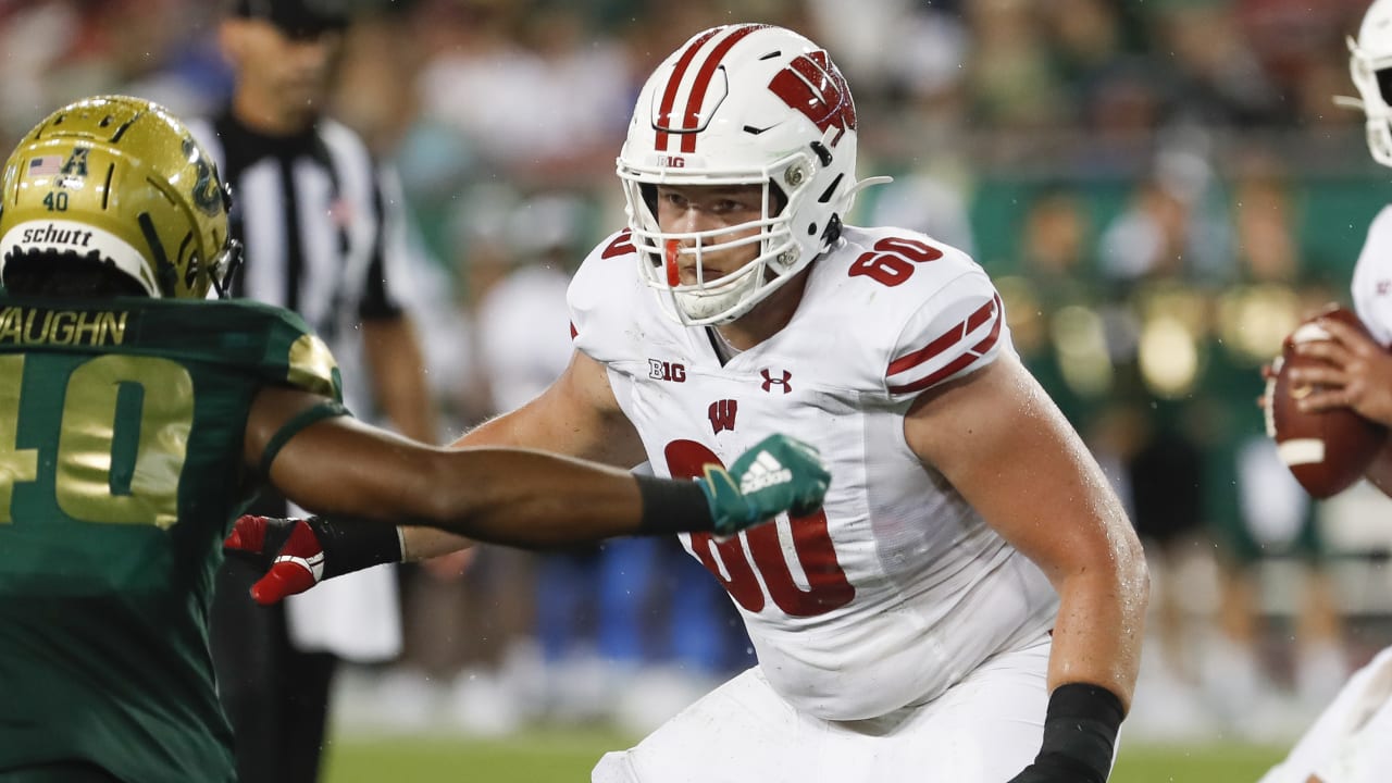Los Angeles Rams select Wisconsin Badgers guard Logan Bruss with No ...