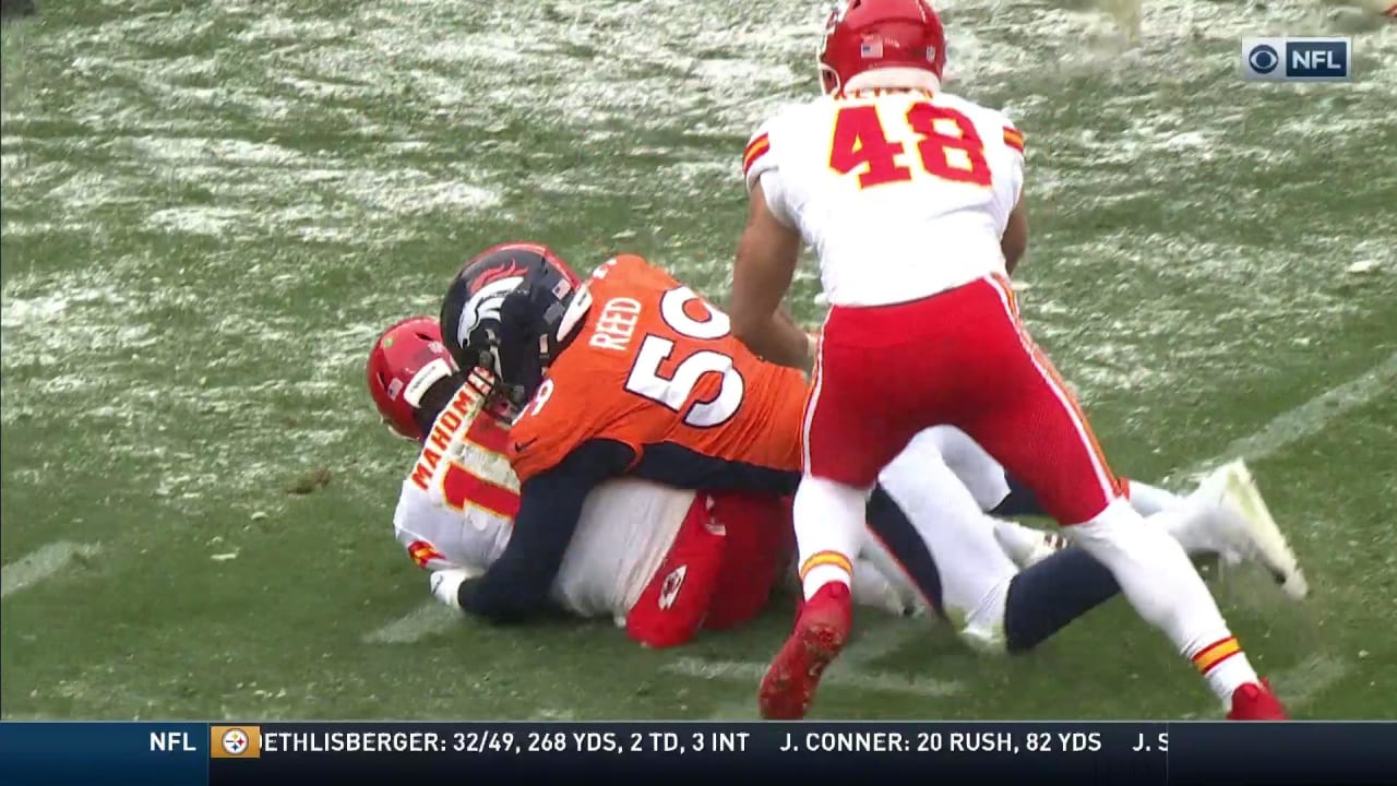 Denver Broncos linebacker Malik Reed brings the boom to sack Patrick ...