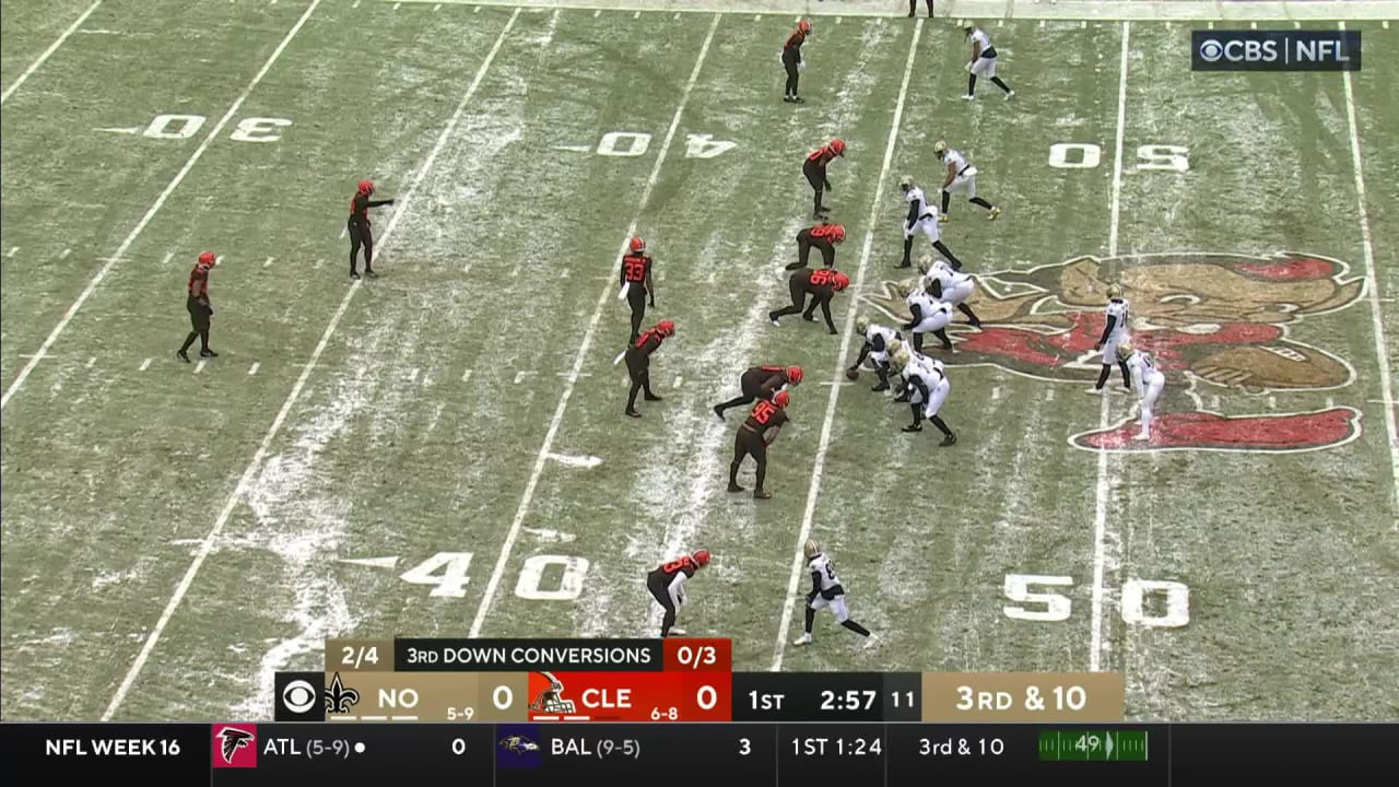 Cleveland Browns safety Grant Delpit snags New Orleans Saints ...