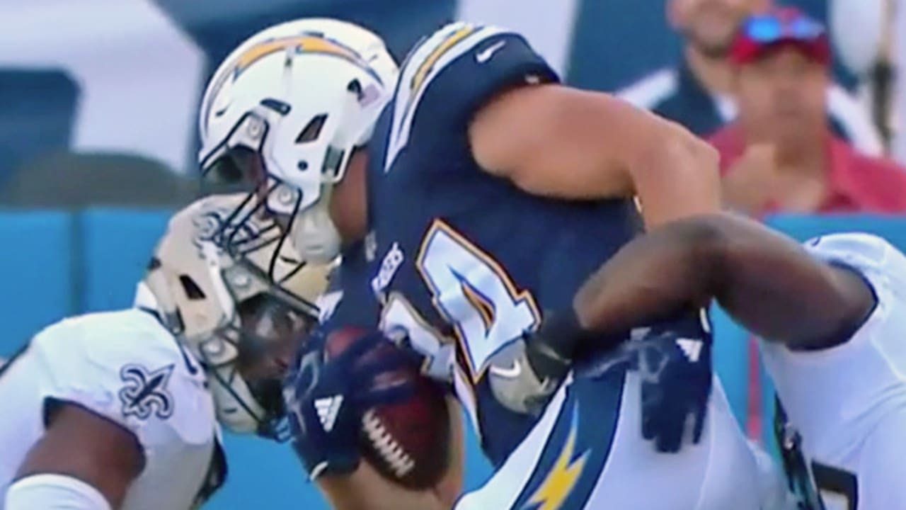 Derek Watt powers for 11 yards on pass from Rivers