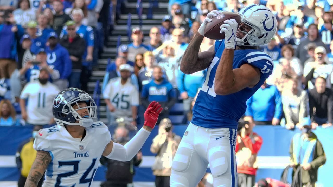 Indianapolis Colts wide receiver Michael Pittman Jr. treks the width of ...