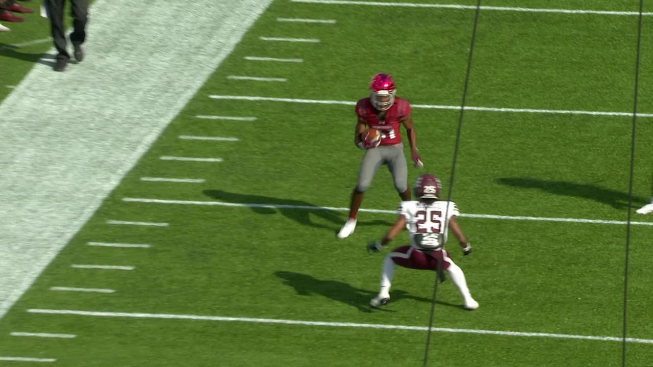 Virginia Union Panthers wide receiver Ricky Key Jr. hauls a wide-open ...