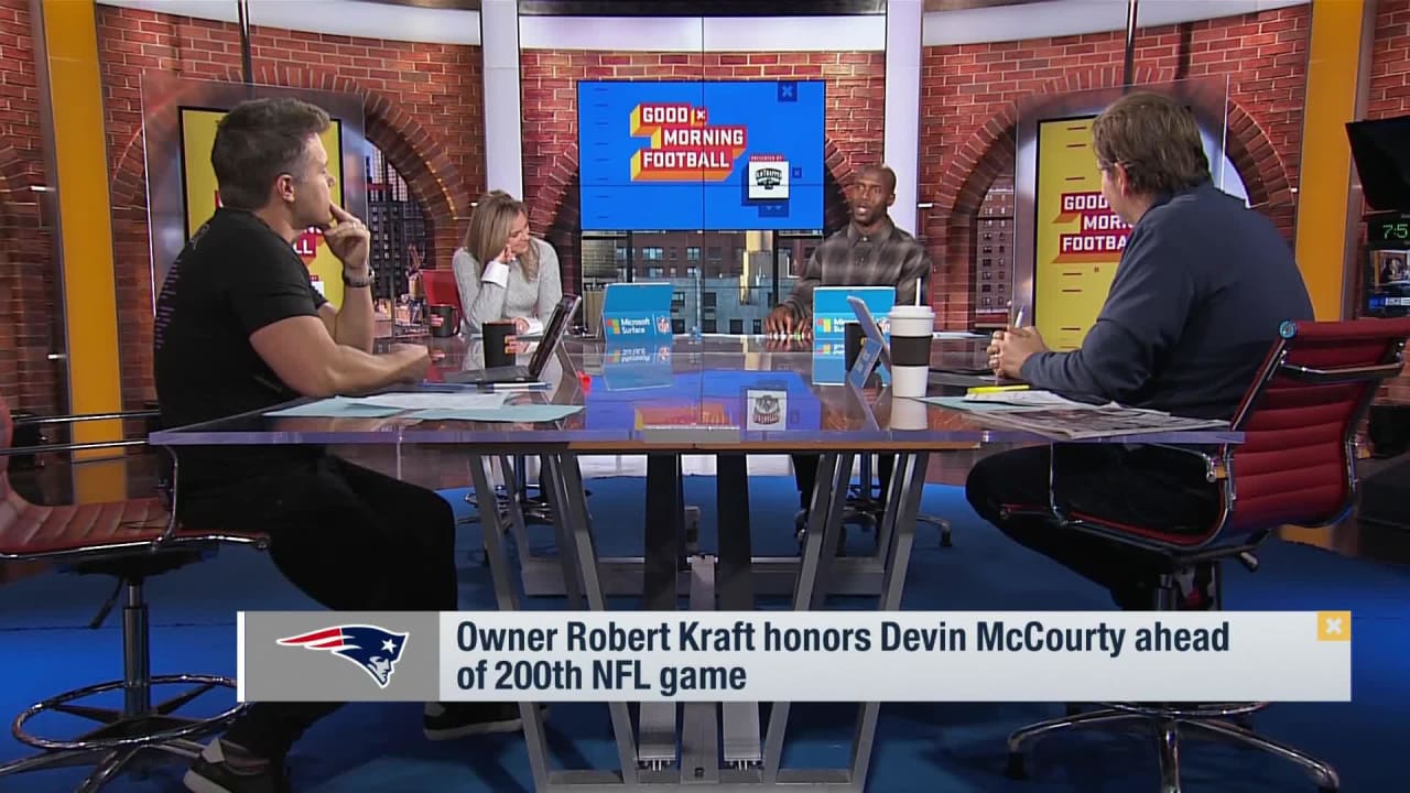 NFL Network's Jason McCourty reacts to his brother New England Patriots safety Devin McCourty ...
