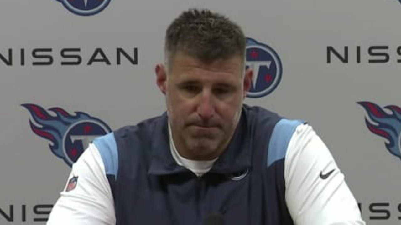 Tennessee Titans head coach Mike Vrabel addresses media following ...