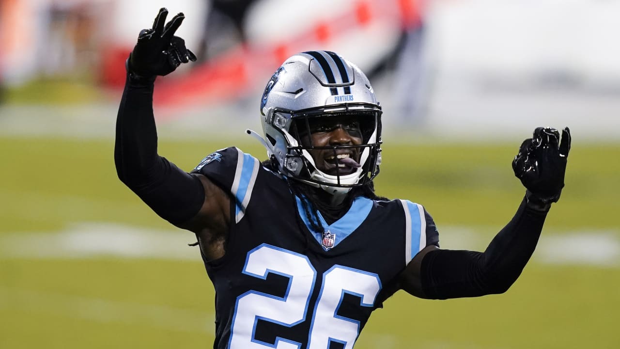 Carolina Panthers cornerback Donte Jackson hauls in Matt Ryan's ...