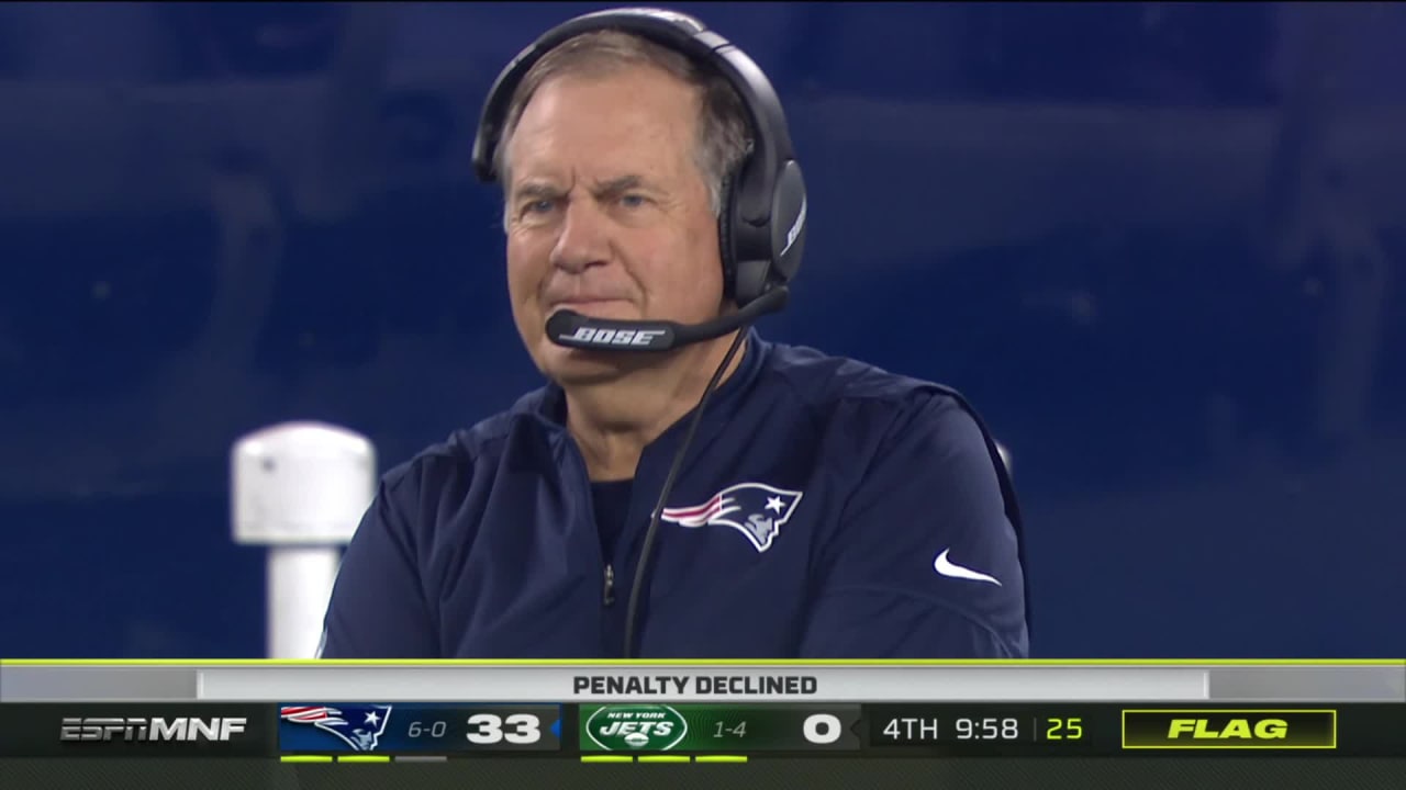 Belichick is amused after Jets decline back-to-back special teams penalties