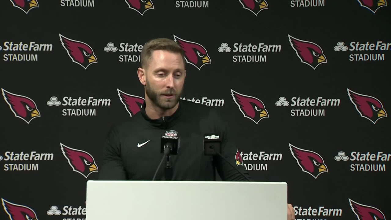 Arizona Cardinals head coach Kliff Kingsbury reacts to the Cardinals ...