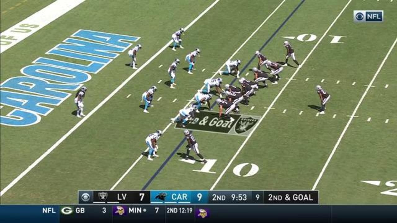 Carolina Panthers quarterback safety Jeremy Chinn tackles Las Vegas ...