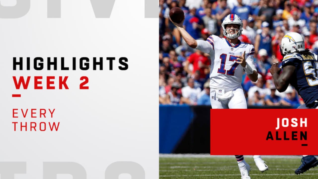 Every throw from Josh Allen's first start | Week 2