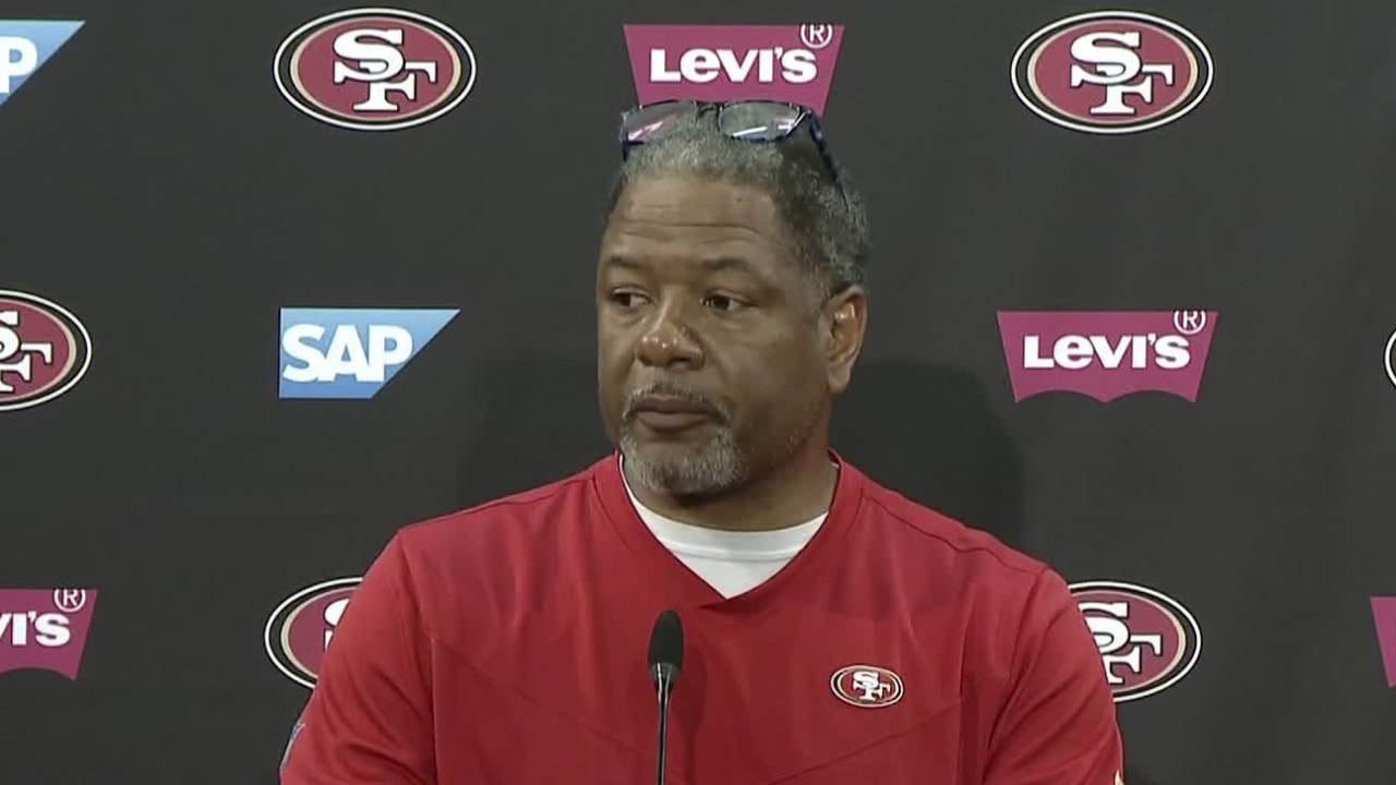 San Francisco 49ers defensive coordinator Steve Wilks on defensive end ...