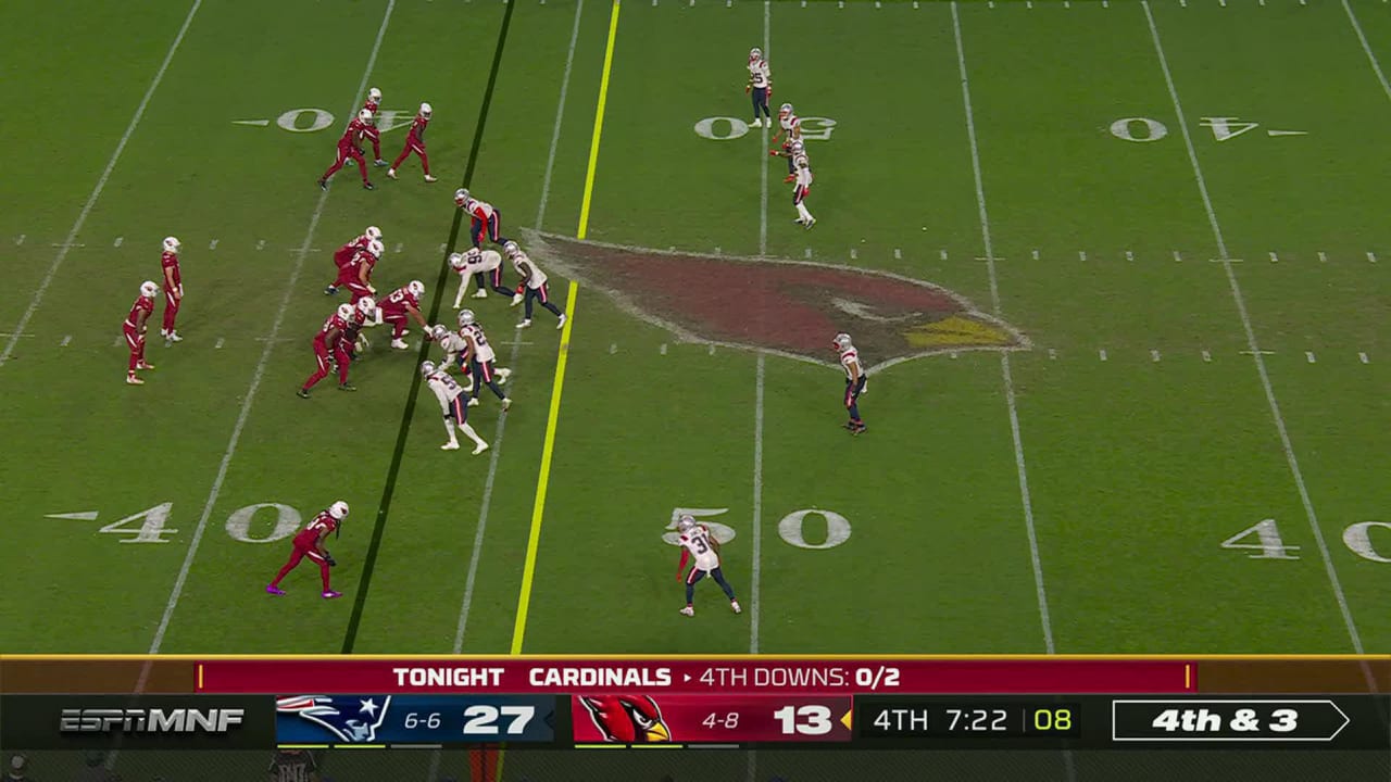 Arizona Cardinals quarterback Colt McCoy runs through hit-stick tackle attempt on third-down ...