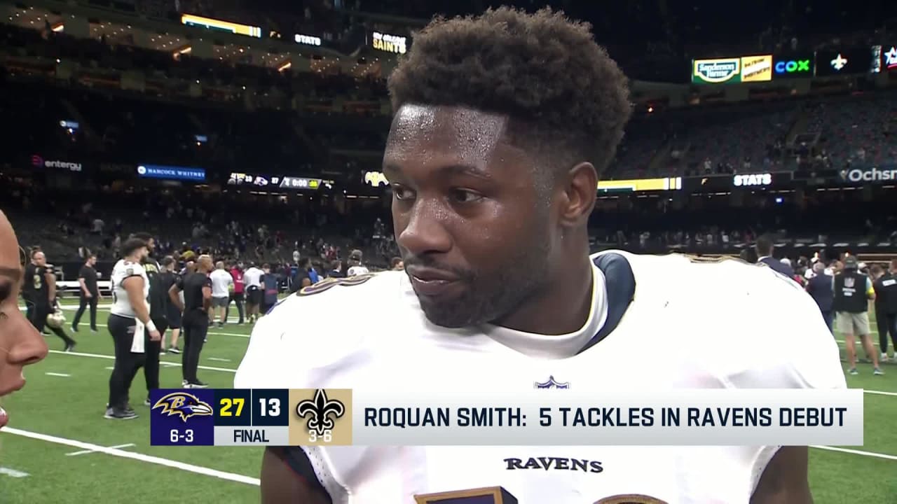 Baltimore Ravens linebacker Roquan Smith reflects on Week 9 victory ...