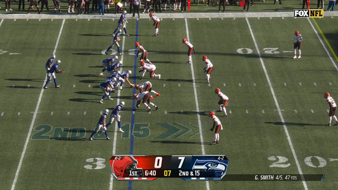 Seattle Seahawks wide receiver Jaxon Smith-Njigba takes a screen pass ...