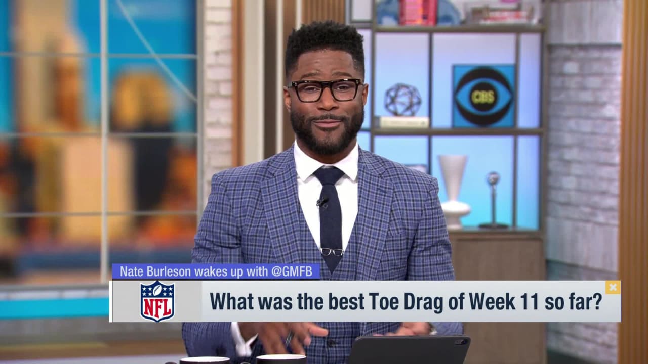 CBS Mornings' host Nate Burleson reveals his favorite toe drag swag from Week 11