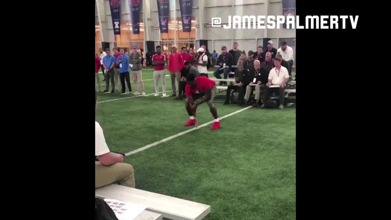 Ole Miss wide reciever D.K. Metcalf improves shuttle time at pro day