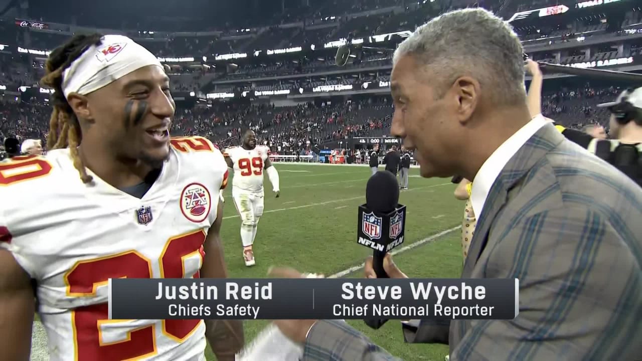 Kansas City Chiefs safety Justin Reid reacts to Chiefs' 'Snowglobe ...