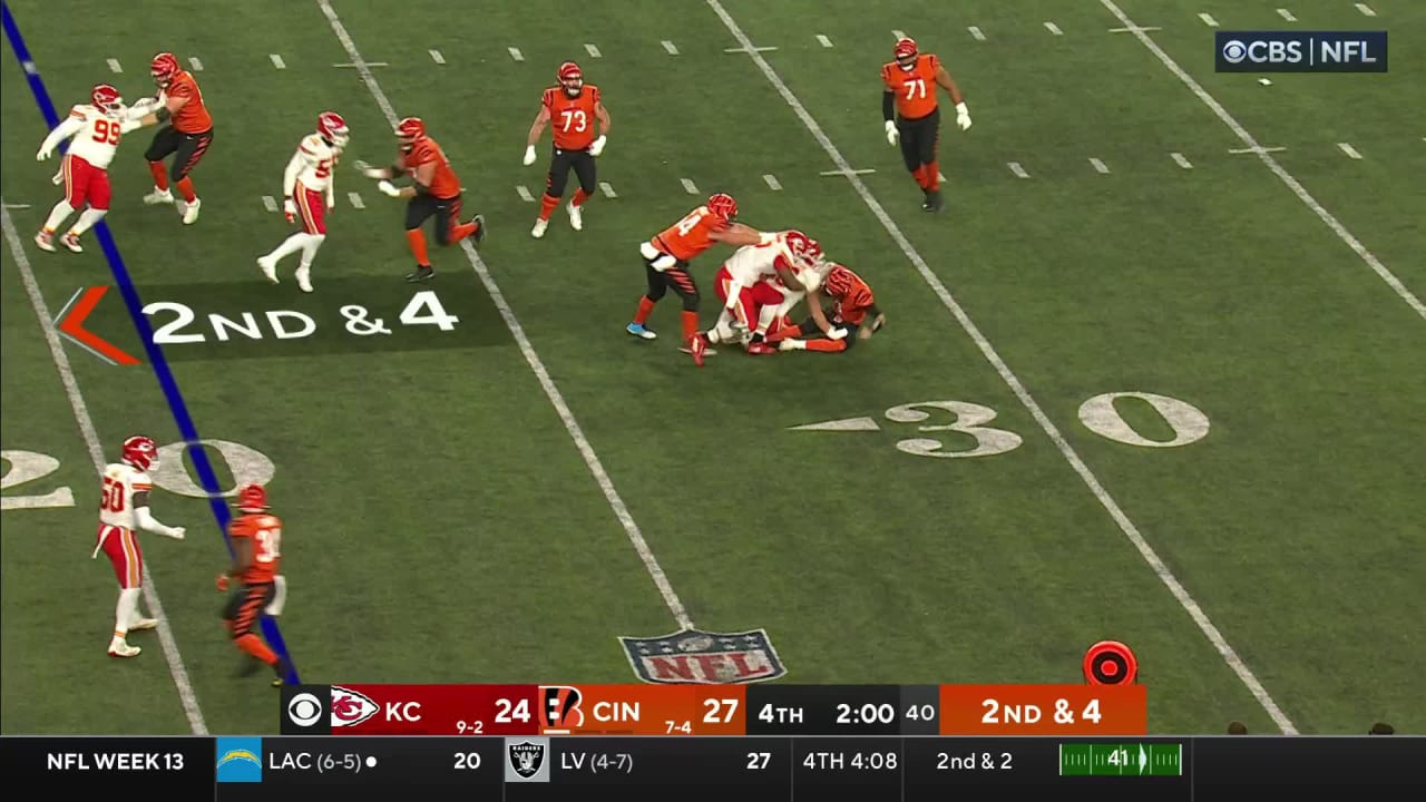 Kansas City Chiefs defensive end George Karlaftis crunches Cincinnati ...