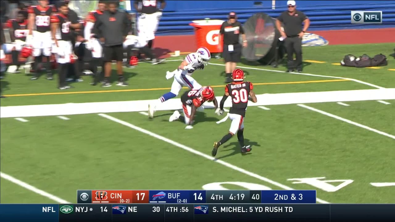 Can't-Miss Play: Dawson Knox rumbles through Bengals D