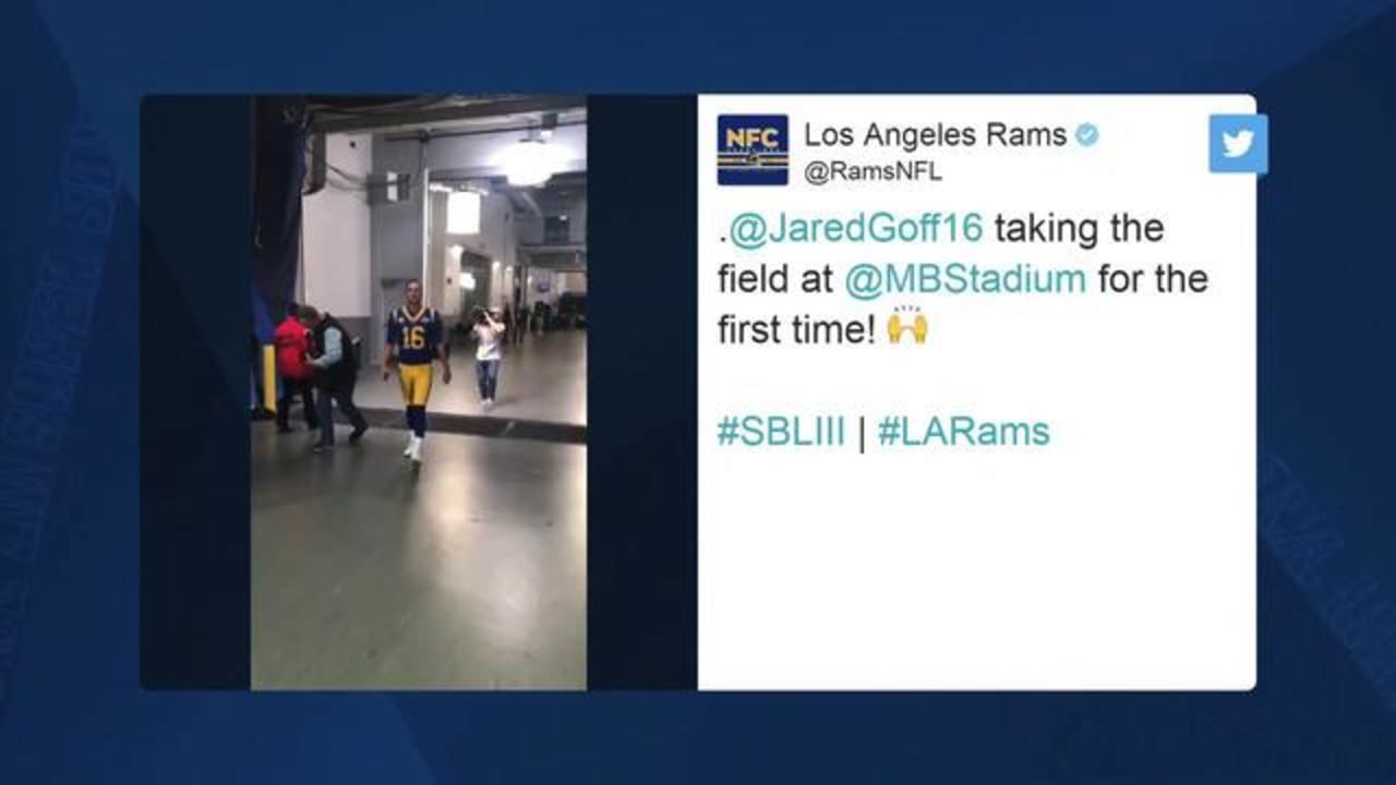 Los Angeles Rams quarterback Jared Goff walks out of tunnel in Rams ...