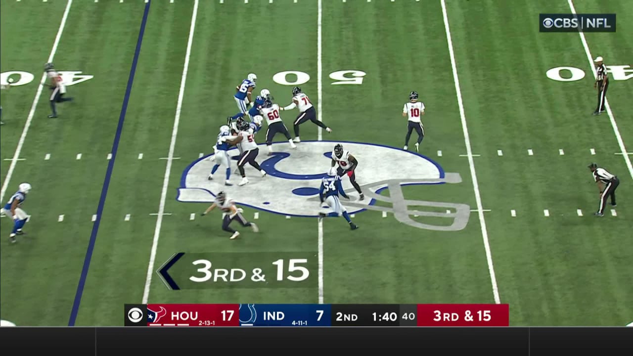 Indianapolis Colts linebacker E.J. Speed displays great coverage on ...