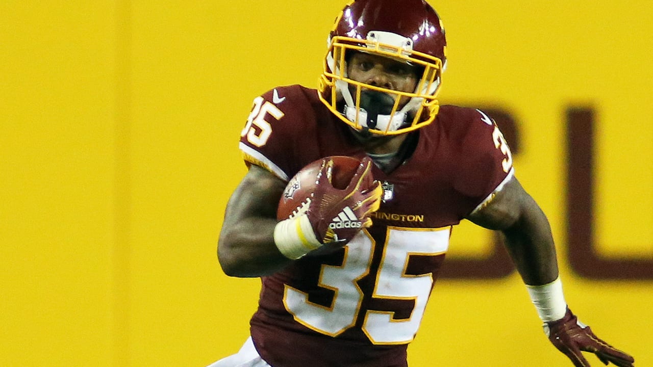 Washington Football Team running back Jaret Patterson slips through ...