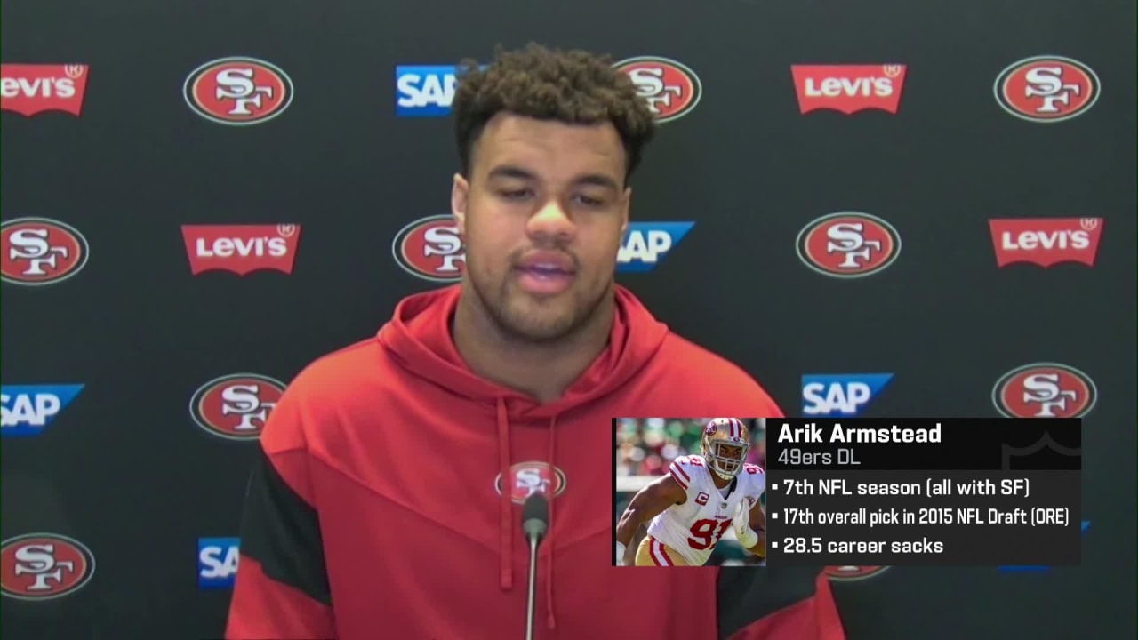 San Francisco 49ers defensive end Arik Armstead discusses Super Wild ...