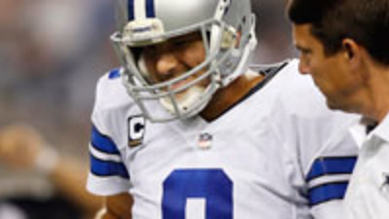 Tony Romo hurt, returns in Cowboys' win over Giants