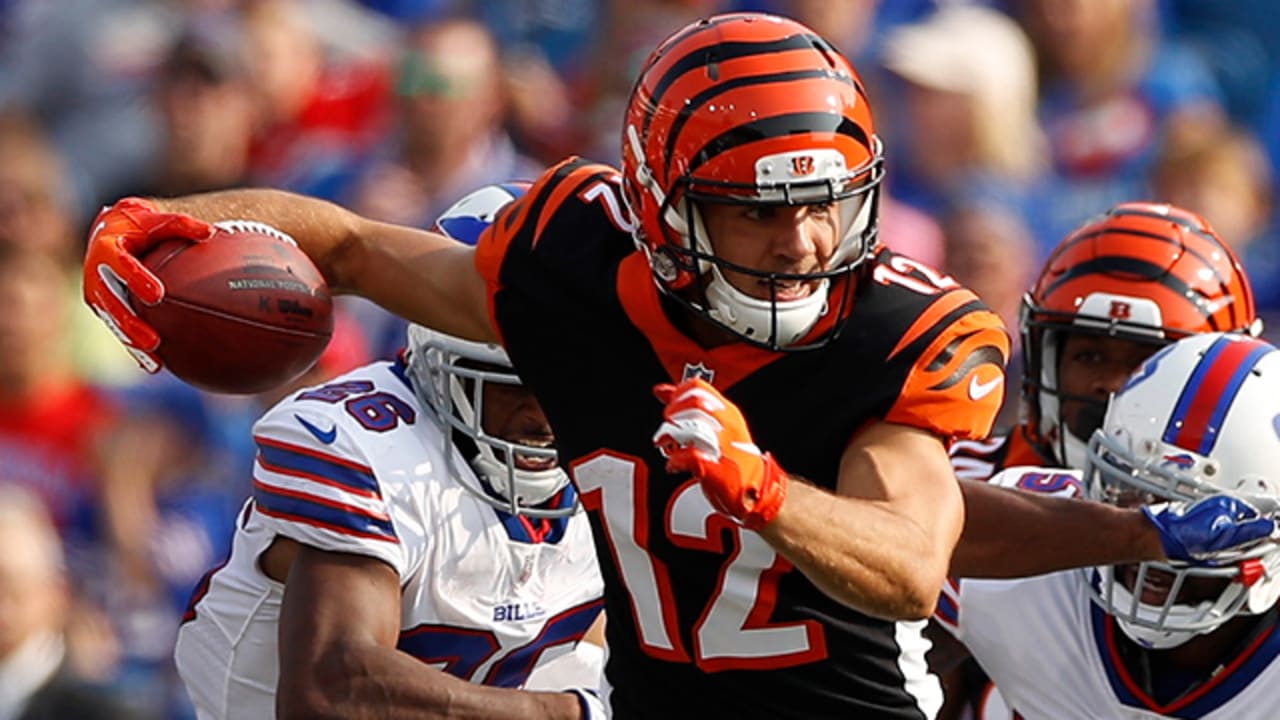 Alex Erickson hauls in 20-yard catch before taking big hit