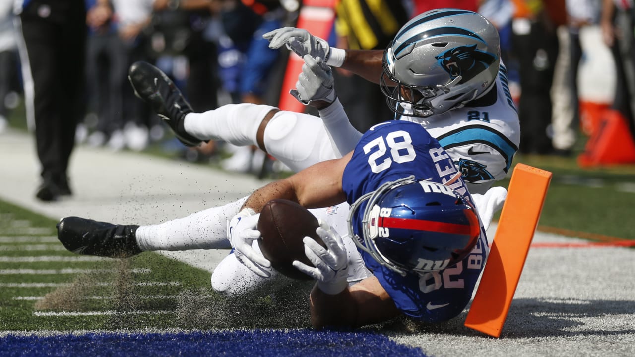 New York Giants tight end Daniel Bellinger uses pylon-reaching dive to ...