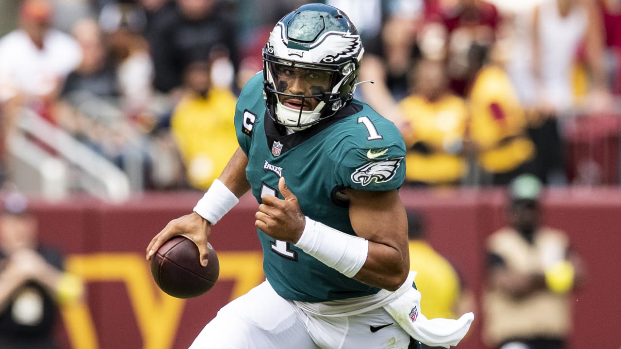 NFC Offensive Player of the Month Philadelphia Eagles quarterback Jalen Hurts' best plays