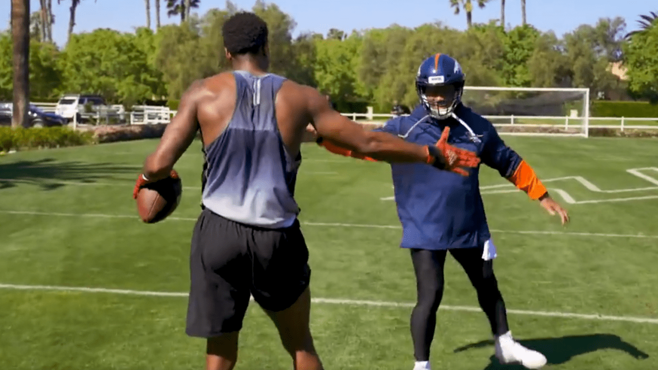 Denver Broncos quarterback Russell Wilson unloads deep ball to wide ...