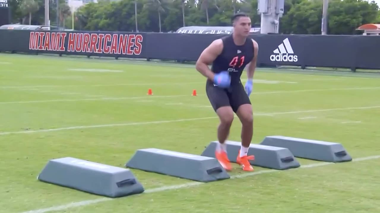 Miami Hurricanes EDGE defender Jaelan Phillips' pro day highlights