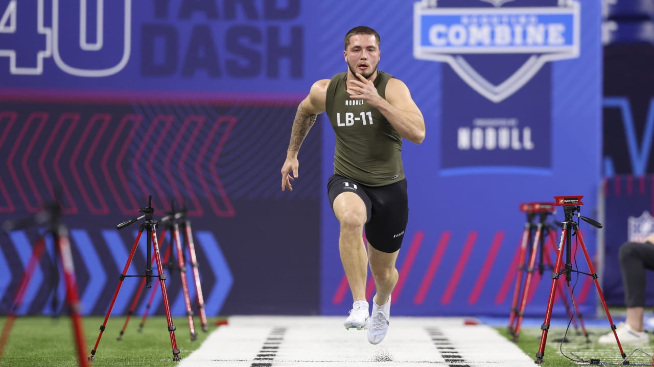 Edge rusher Nick Herbig runs 40-yard dash at 2023 combine