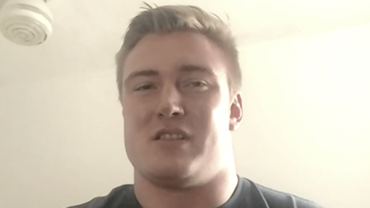 Tackle Bernhard Raimann on transitioning from playing soccer in Austria ...