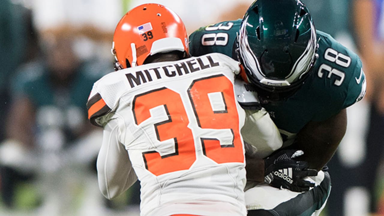 Terrance Mitchell punches ball out of Matt Jones' hands for fumble