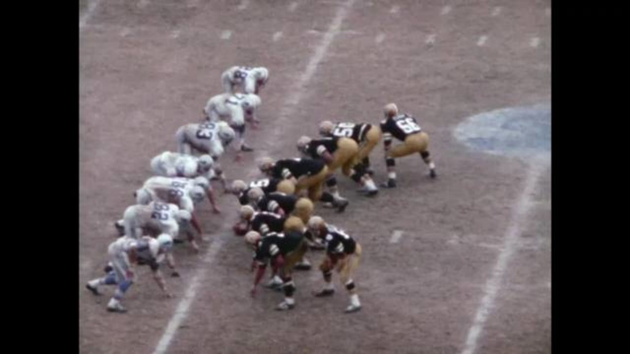 Tom Dempsey boots a 63-yard field goal to beat the Lions in 1970 season