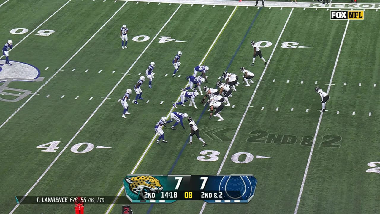 Jacksonville Jaguars quarterback Trevor Lawrence's 18-yard dart to wide ...