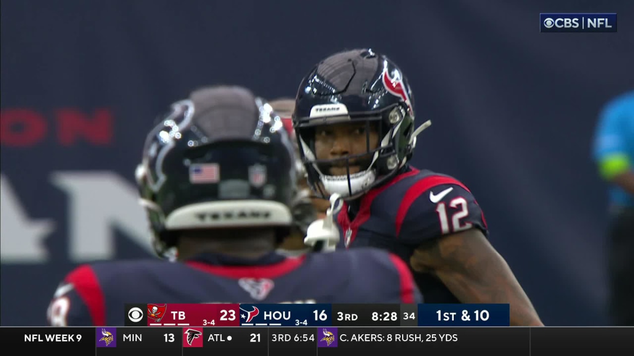 Houston Texans quarterback C.J. Stroud's 23-yard fastball strikes wide receiver Nico Collins ...