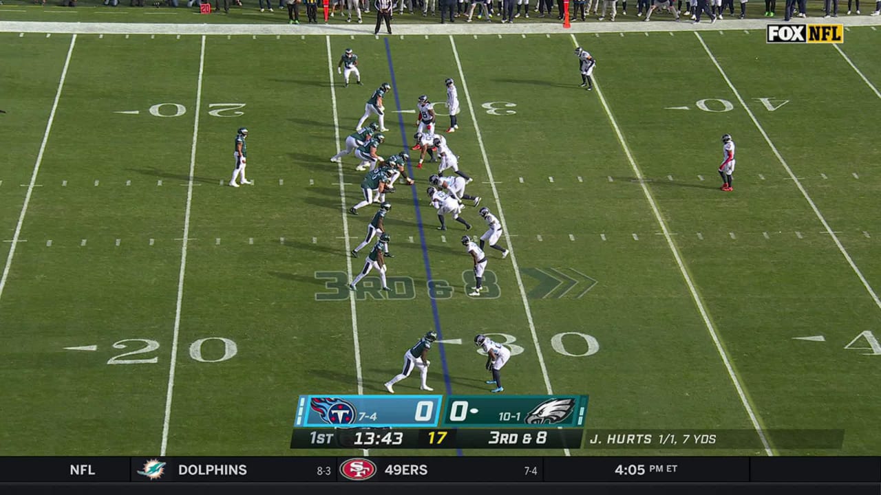 Philadelphia Eagles quarterback Jalen Hurts unloads 20-yard completion ...