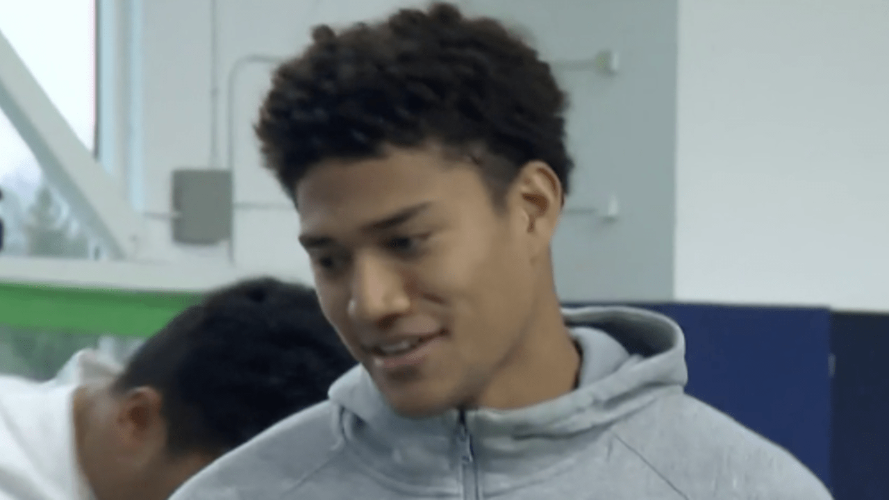 Safety Kyle Hamilton highlights from Notre Dame Pro Day