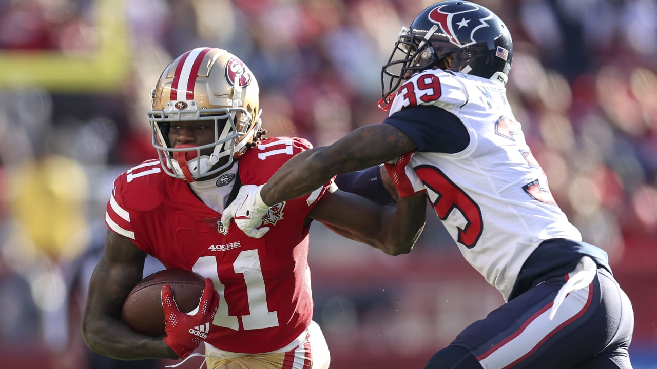 San Francisco 49ers wide receiver Brandon Aiyuk spins like a top en ...
